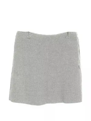 LOUIS VUITTON 2020s Ribbed Knit Mini Skirt - Grey