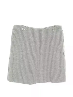 LOUIS VUITTON 2020s Ribbed-knit Mini Skirt - Grey