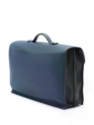 Hermès 2015 Togo Casaque Sac A Depeches 38 Business Bag - Blue