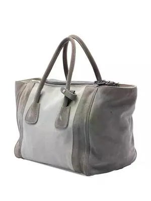 Prada 2010-2026 Scamosciato And Canapa Twin Pocket Double Handle Satchel