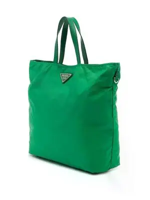 Prada 2000-2013 Beijing Olympics Tessuto Teddy Bear Tote Satchel - Green