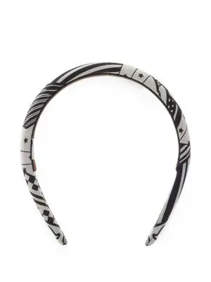 Hermès 2000s Sangles En Zigzag Bandana Headband - Black