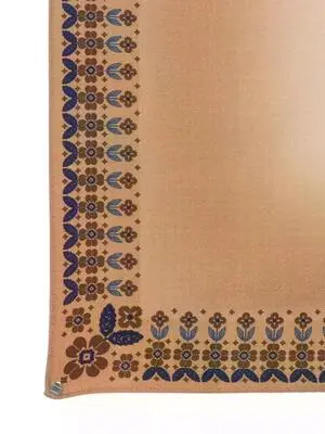 Polo Ralph Lauren Polo Bear Floral-border Scarf - Neutrals
