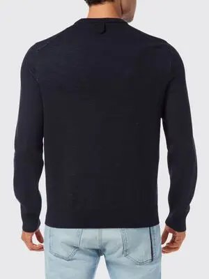 BILLIONAIRE Diamond Pattern Cotton Crewneck Sweater With Contrast Logo