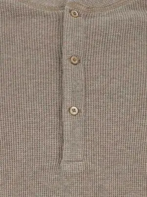 Brunello Cucinelli Long-sleeved Cotton And Cashmere Henley Shirt