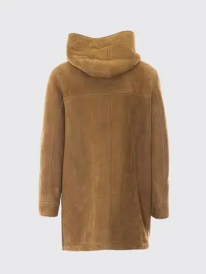 YVES SALOMON Single-breasted Suede Leather Hooded Coat