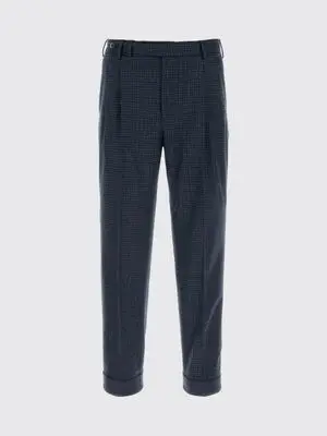 PT TORINO Check Tailored Trousers In Virgin Wool And Cashmere With Pleats