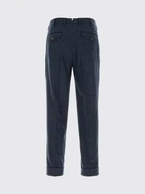 PT TORINO Check Tailored Trousers In Virgin Wool And Cashmere With Pleats