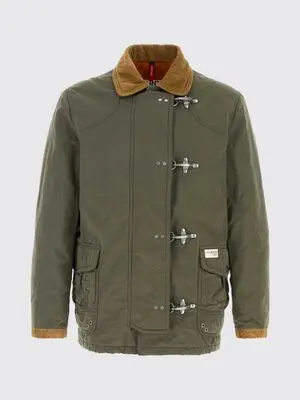 FAY Short Wool Parka With Iconic Toggles And Corduroy Collar