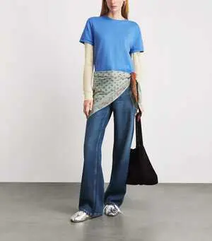 Guest In Residence Cotton-cashmere Layer T-shirt