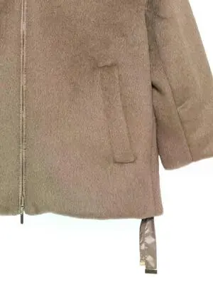 Max Mara Hooded Zip-up Coat