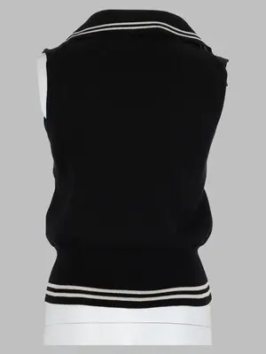 VIVIENNE WESTWOOD Top Smanicato In Maglia Di Cotone E Cashmere