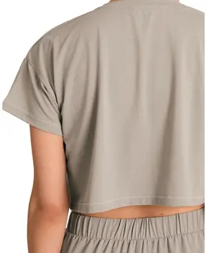 ARID BLAYNE Crop Tee - Stone