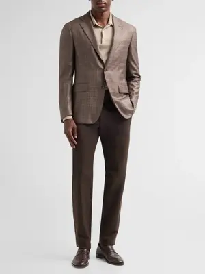 Canali Plaid Lightweight Silk-cashmere-blend Sport Coat