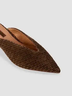 NAGHEDI Strada Suede Kitten Heel Mules