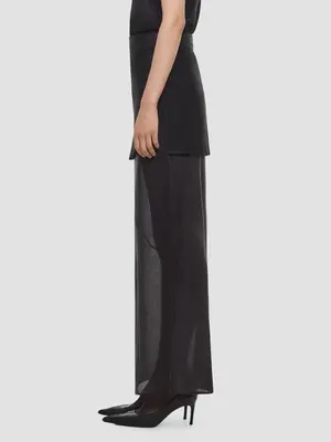 Helmut Lang Sheer Layered A-line Maxi Skirt