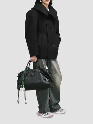 Balenciaga High Collar Peacoat