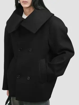 Balenciaga High Collar Peacoat