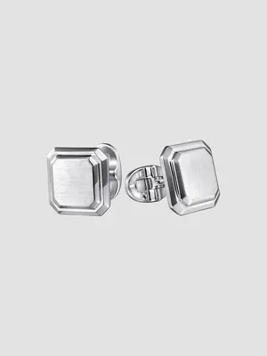 GABRIEL & CO Contemporary Sterling Octagon Cufflinks - Silver