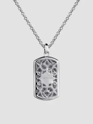 GABRIEL & CO Modern Relics Sterling Dog Tag Pendant Necklace