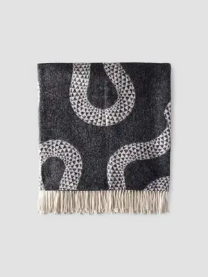 Jonathan Adler Eden Merino Wool Throw - Black