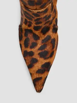 Schutz Samira 100mm Leopard-print Fur Boots