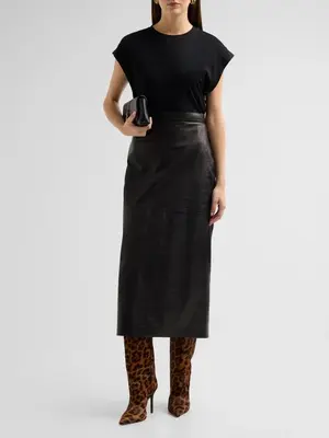 Schutz Samira 100mm Leopard-print Fur Boots