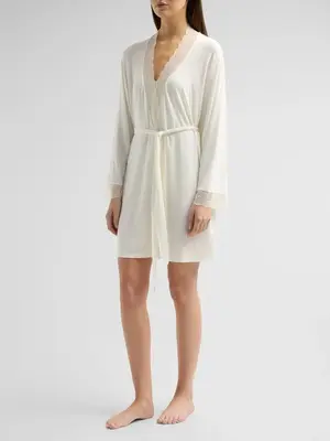 Eberjey Lara Lace-trimmed Robe