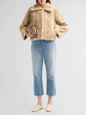 Apparis Elis Shaved Faux-mink Fur Coat