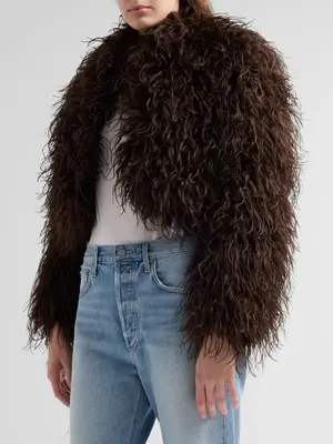 Apparis Ginette Faux-mongolian Fur Short Jacket