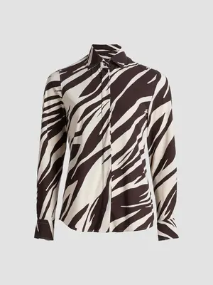 Chiara Boni La Petite Robe Rosyna Zebra-stripedjersey Shirt - Marlene