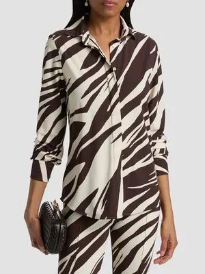 Chiara Boni La Petite Robe Rosyna Zebra-stripedjersey Shirt