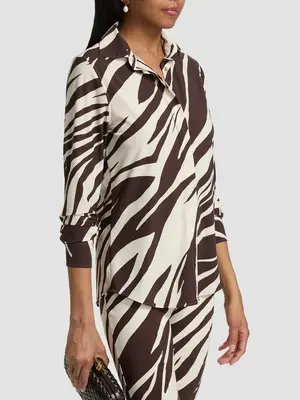 Chiara Boni La Petite Robe Rosyna Zebra-stripedjersey Shirt