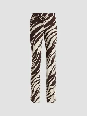 Chiara Boni La Petite Robe Maren Zebra-striped Jersey Straight Pants - Marlene