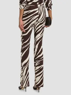 Chiara Boni La Petite Robe Maren Zebra-striped Jersey Straight Pants