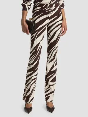 Chiara Boni La Petite Robe Maren Zebra-striped Jersey Straight Pants