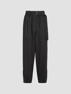 Brunello Cucinelli Virgin Wool And Cashmere Twill Flannel Loose Cargo Trousers