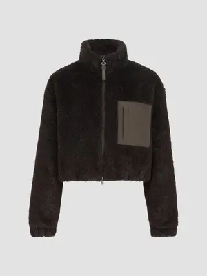 Brunello Cucinelli Sparkling Alpaca And Virgin Wool Cropped Outerwear Jacket