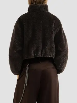 Brunello Cucinelli Sparkling Alpaca And Virgin Wool Cropped Outerwear Jacket