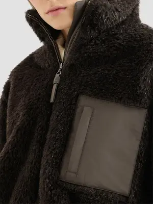 Brunello Cucinelli Sparkling Alpaca And Virgin Wool Cropped Outerwear Jacket