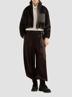 Brunello Cucinelli Sparkling Alpaca And Virgin Wool Cropped Outerwear Jacket