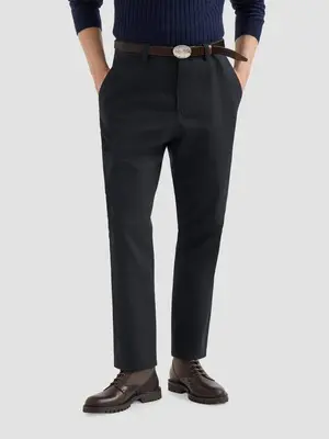 Brunello Cucinelli Cotton And Virgin Wool Gabardine Ergonomic Trousers
