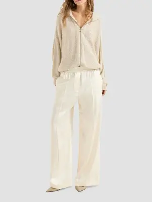 Brunello Cucinelli Dazzling Texture Mohair And Wool Hooded Cardigan
