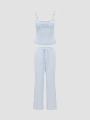 Hill House Home The Hadley Pointelle Pajama Set - Blue