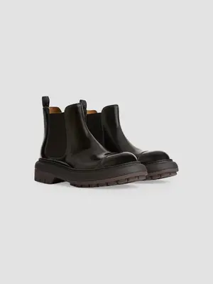 Givenchy Cargo Chelsea Boots In Brushed Leather