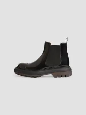 Givenchy Cargo Chelsea Boots In Brushed Leather