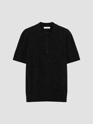 Givenchy Polo Shirt In Leopard-effect Cotton Mesh
