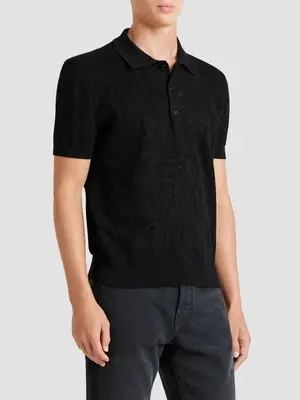Givenchy Polo Shirt In Leopard-effect Cotton Mesh