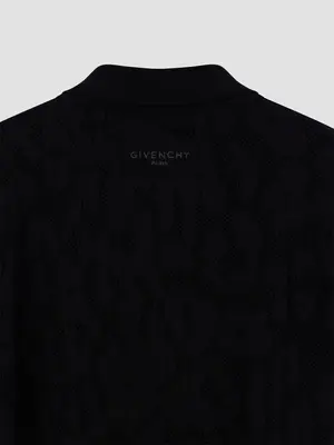 Givenchy Polo Shirt In Leopard-effect Cotton Mesh