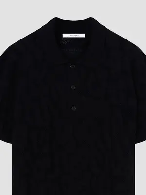 Givenchy Polo Shirt In Leopard-effect Cotton Mesh